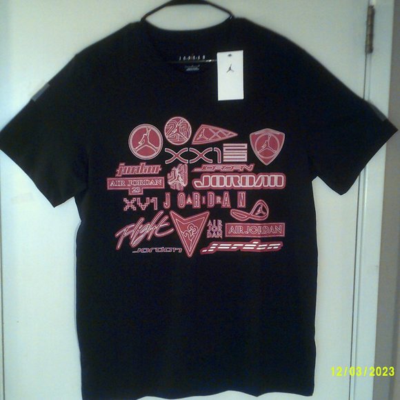 Jordan | Shirts | New Air Jordan Mj Brand Tee Mens Black Red Tshirt ...